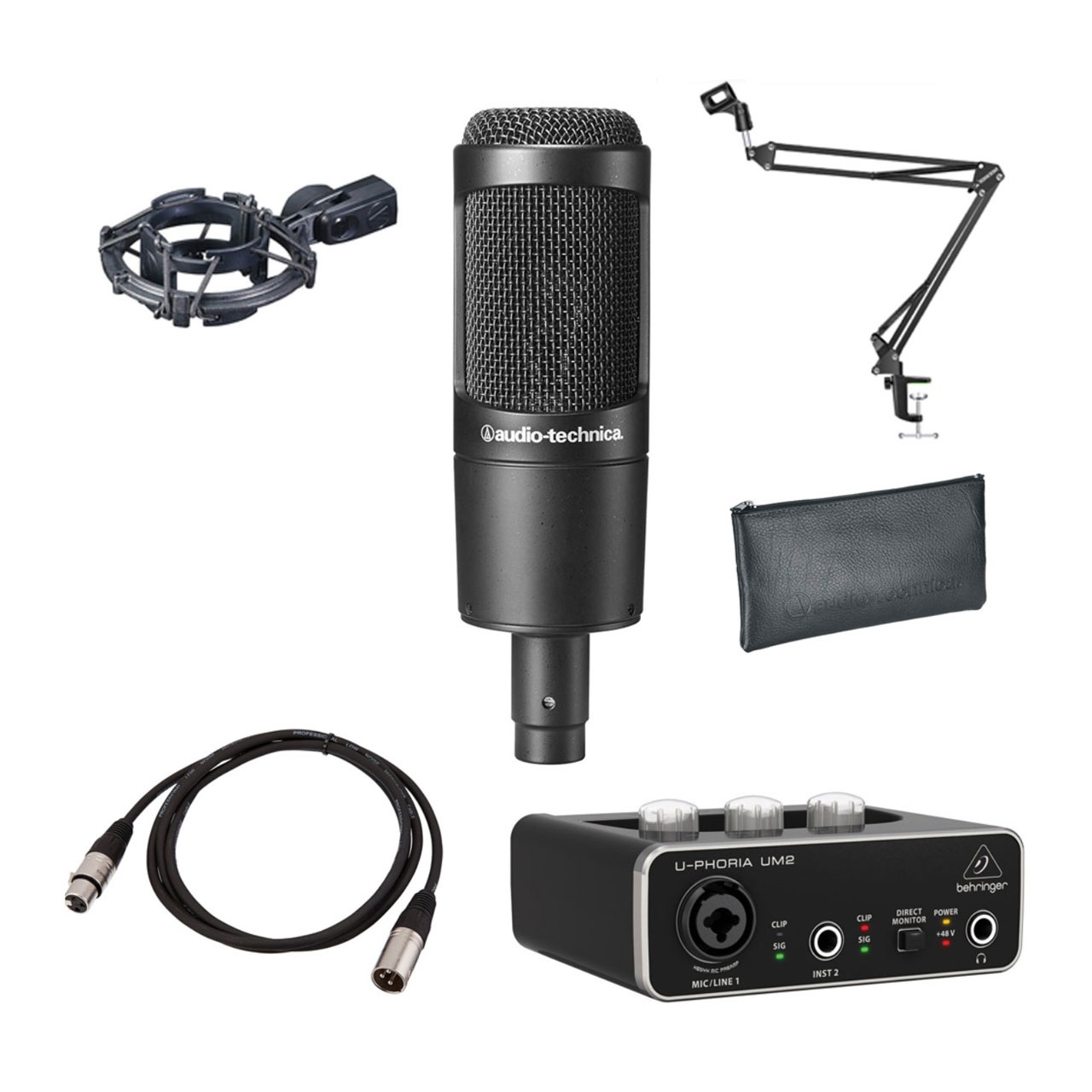 UM2, Audio-Technica AT2035, Stand & xlr – Audiomisr™