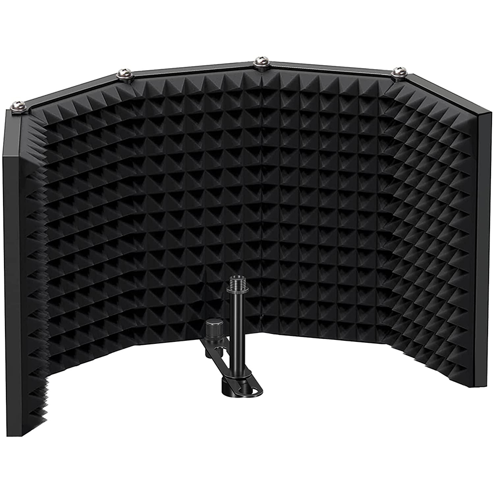 Microphone Isolation Shield with Metal Frame and Acoustic Absorption ...