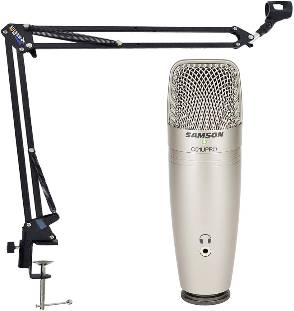 Samson C01U Pro Condenser Microphone & Arm Stand – Audiomisr™